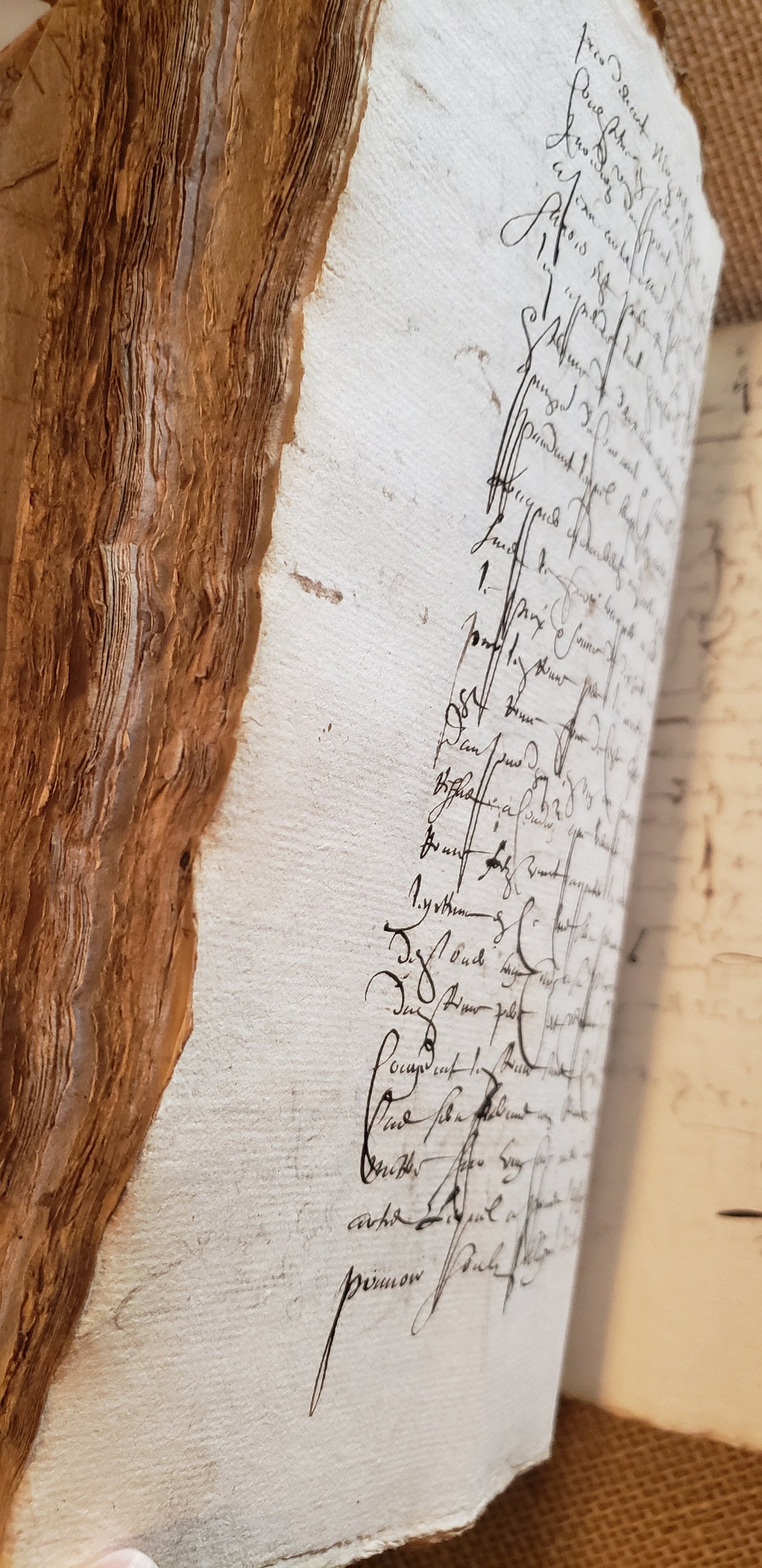 Wow C.1637 Antique French Large Handwritten Page Beautiful - Etsy