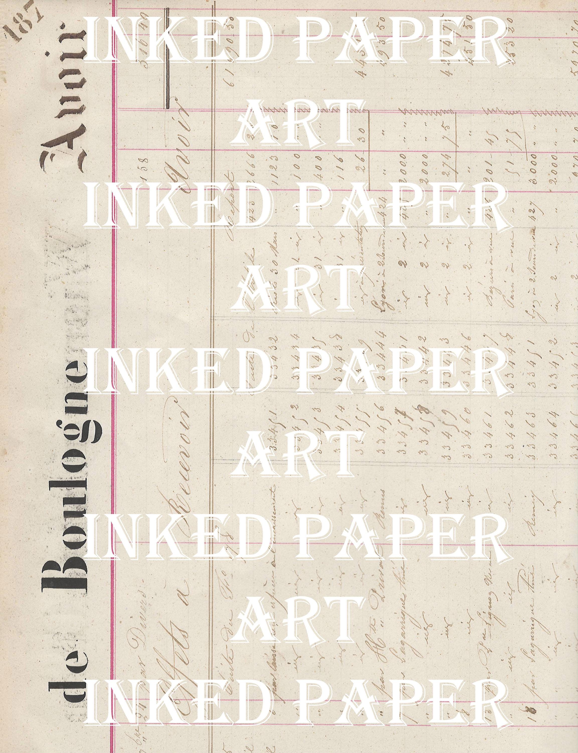 French Calligraphy Ledger Pages - Antique Ephemera Digital Paper ...