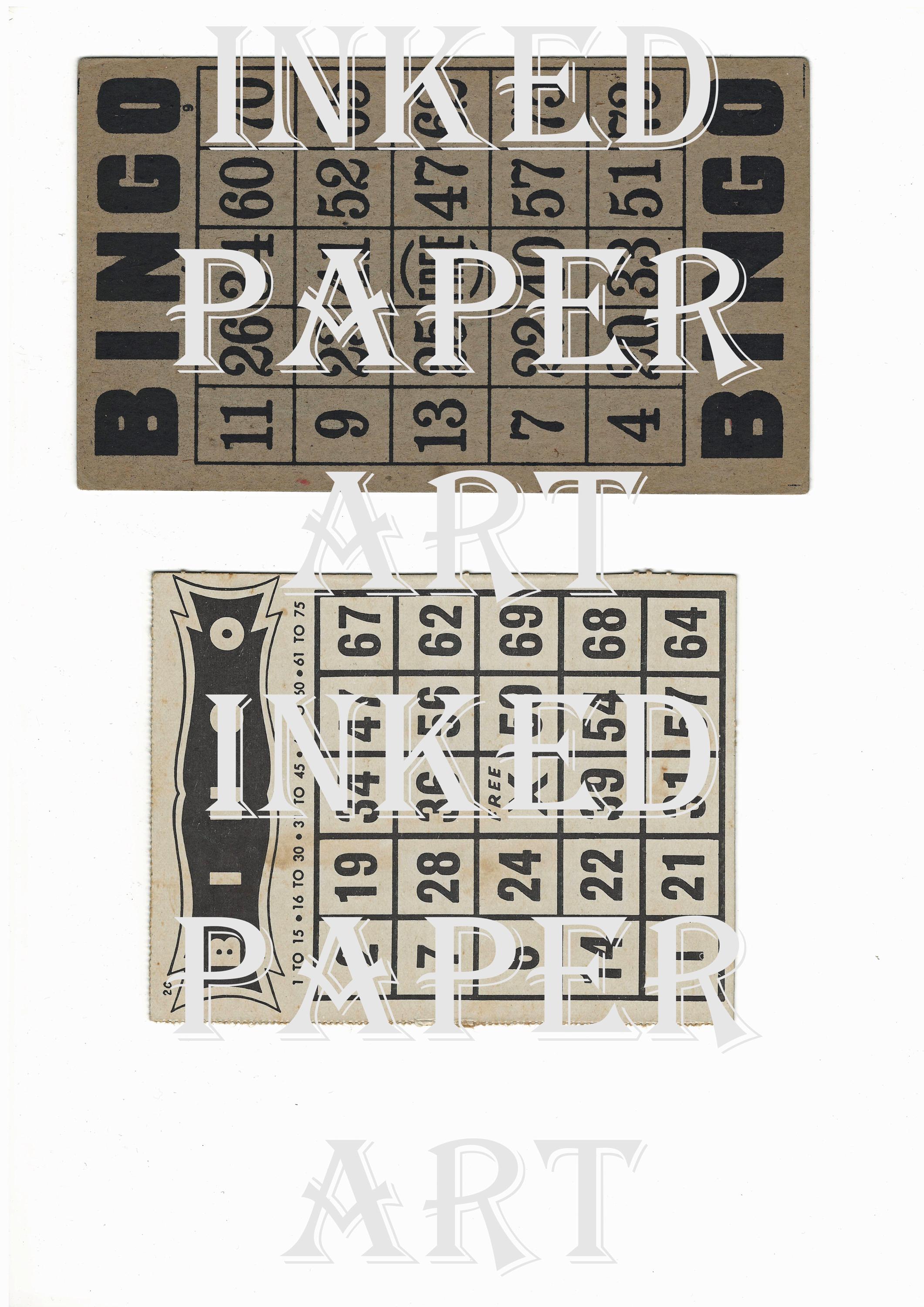Antique Bingo & French Lottery Card Digital Ephemera (digital Download ...