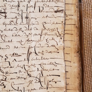 Wow C.1637 Antique French Large Handwritten Page Beautiful Hand Made ...