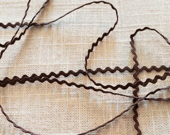 Brown Jumbo Rick Rack, 1.4 Inch Wide Poly Fun Trim, BY the YARD, Sewing ...
