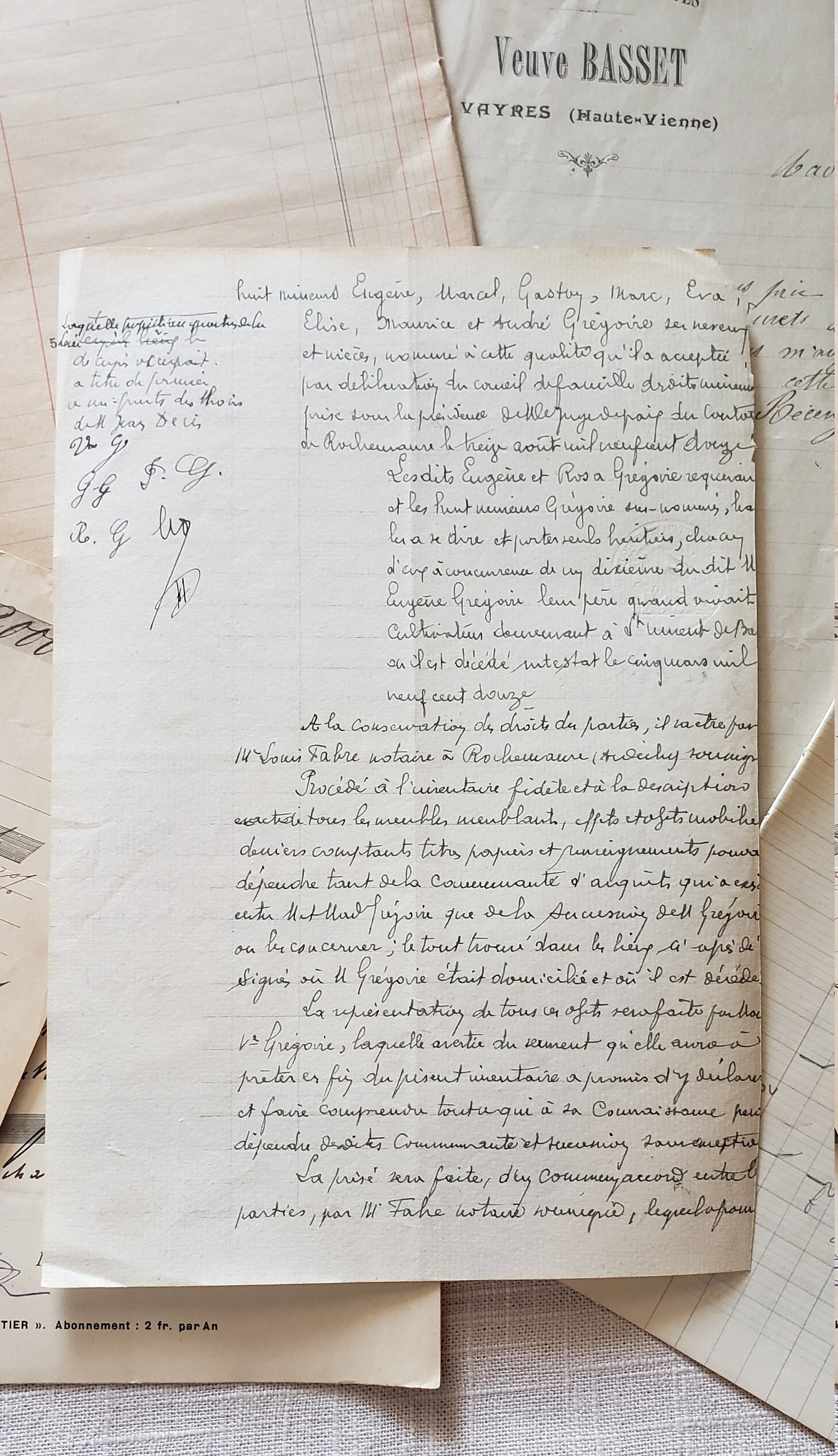 Set of 4 Antique French Hand Written Legal Documents Dating - Etsy