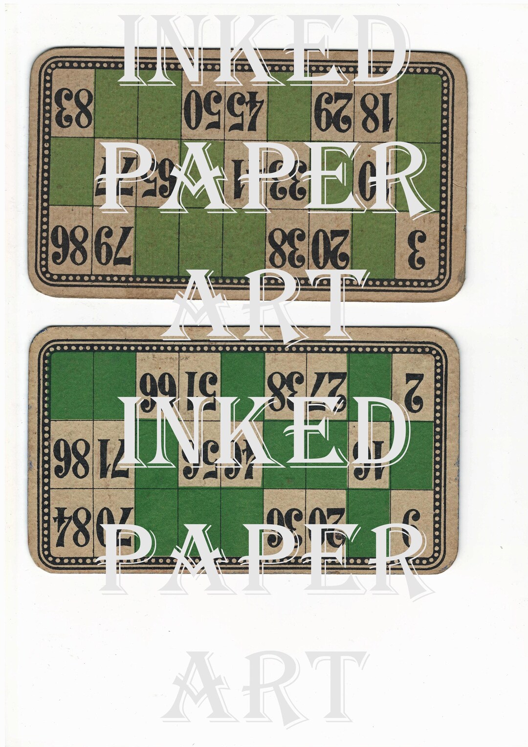 Antique Bingo & French Lottery Card Digital Ephemera (digital Download ...