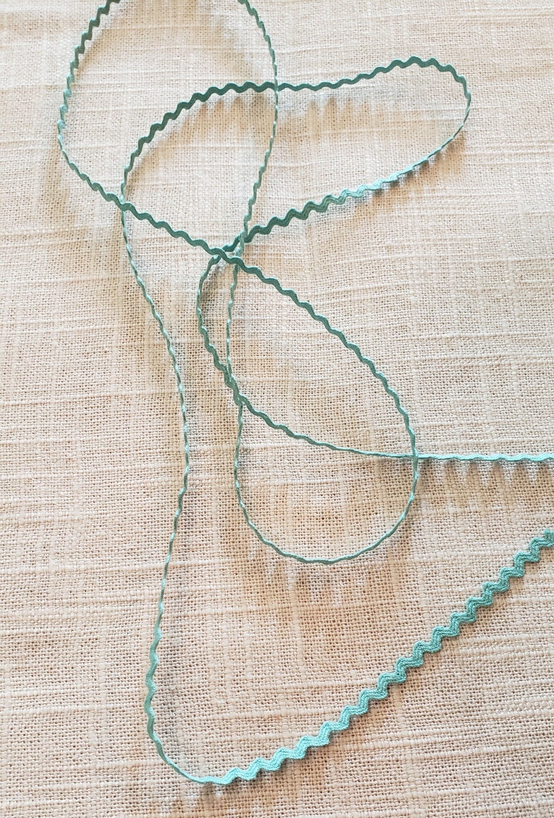 5 YARDS Aqua Blue Cotton 3/16" Ric Rack Zig Zag Braid Ribbon Trim Rick ...