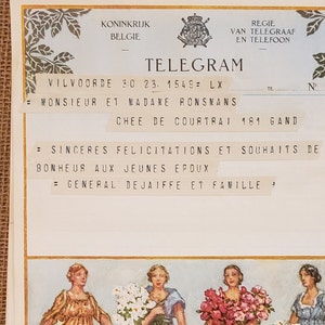 Original Antique European Telegram Various Handwritten or Ticker Tape ...
