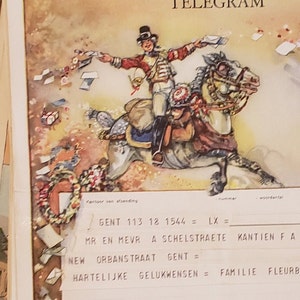 Original Antique European Telegram Various Handwritten or Ticker Tape ...