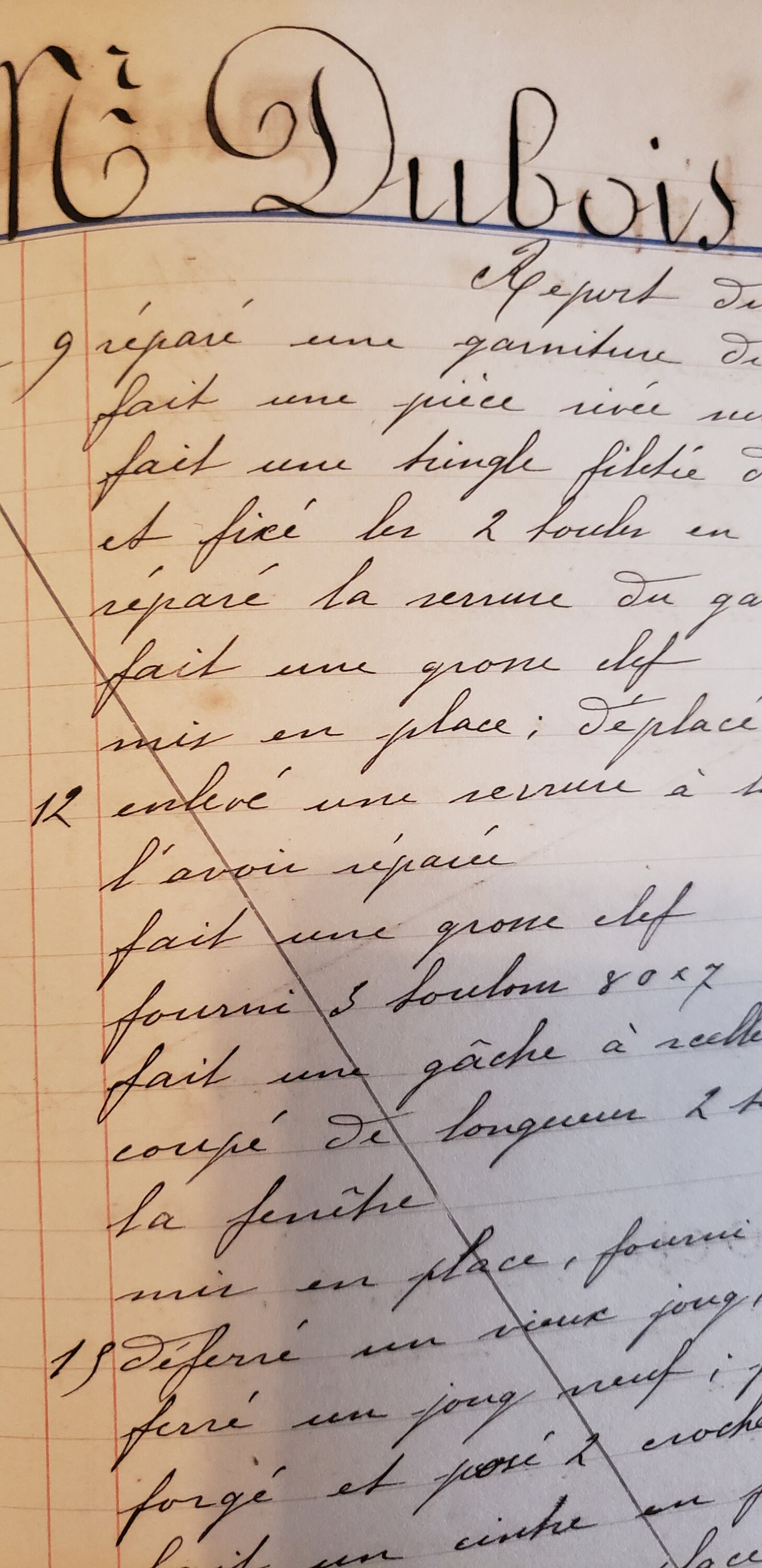 Antique French Large Handwritten Header Ledger Pages Beautiful - Etsy