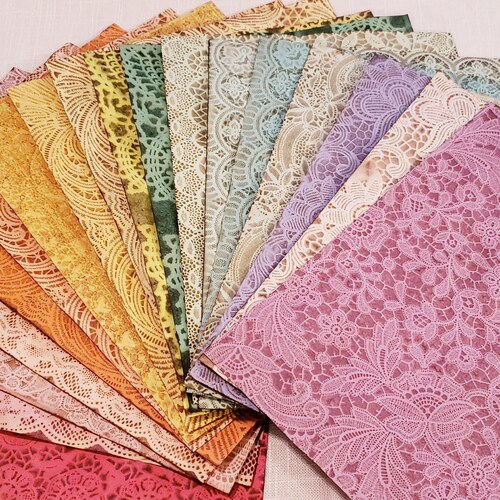 12 Sheets Variety CABBAGE Dyed Lace Paper Pack 2 Handmade - Etsy