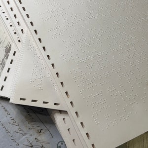 10 Beautiful Vintage Braille Book Pages Bumpy Thick Cotton Paper From ...