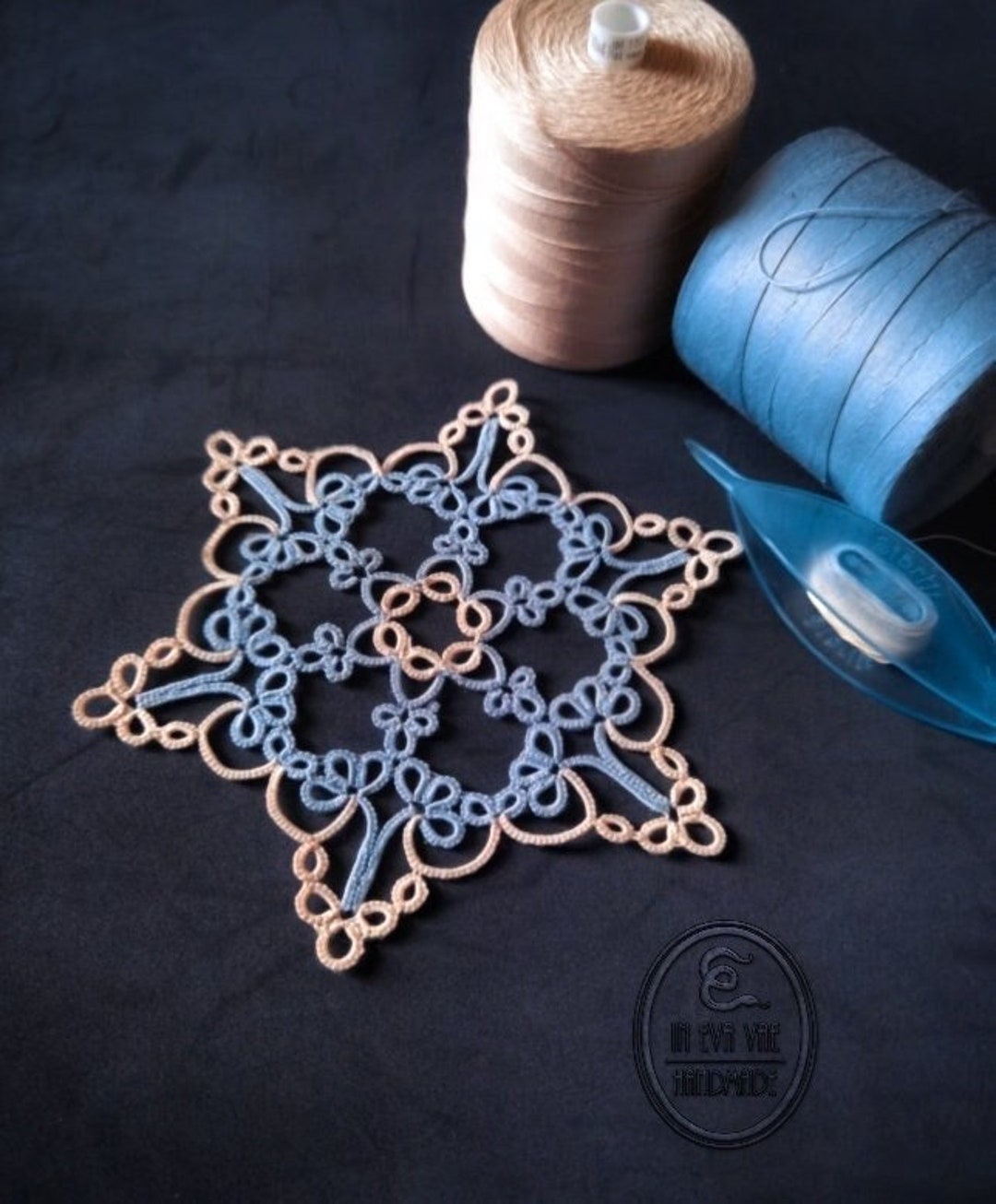 Triple Star Graphic Pattern, for Tatting Work, Optimal for Snowflakes ...