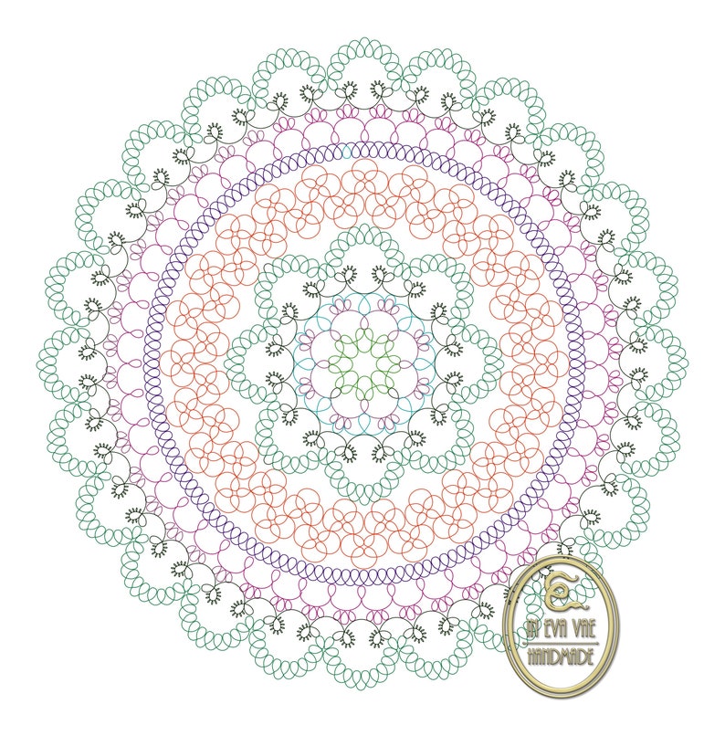 Tatting Promenade Graphic Doily Pattern. Doily Pattern Tatting. - Etsy
