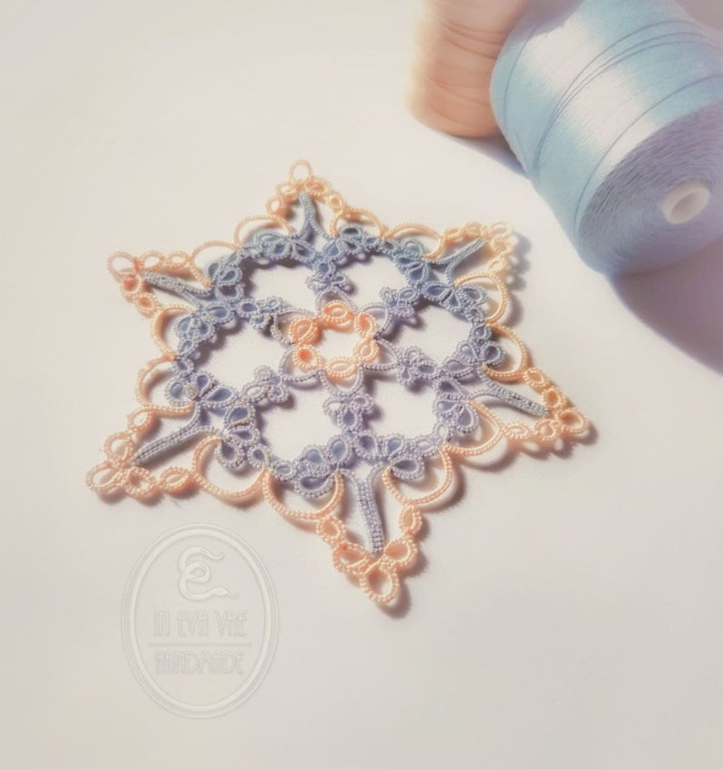 Triple Star Graphic Pattern, for Tatting Work, Optimal for Snowflakes ...