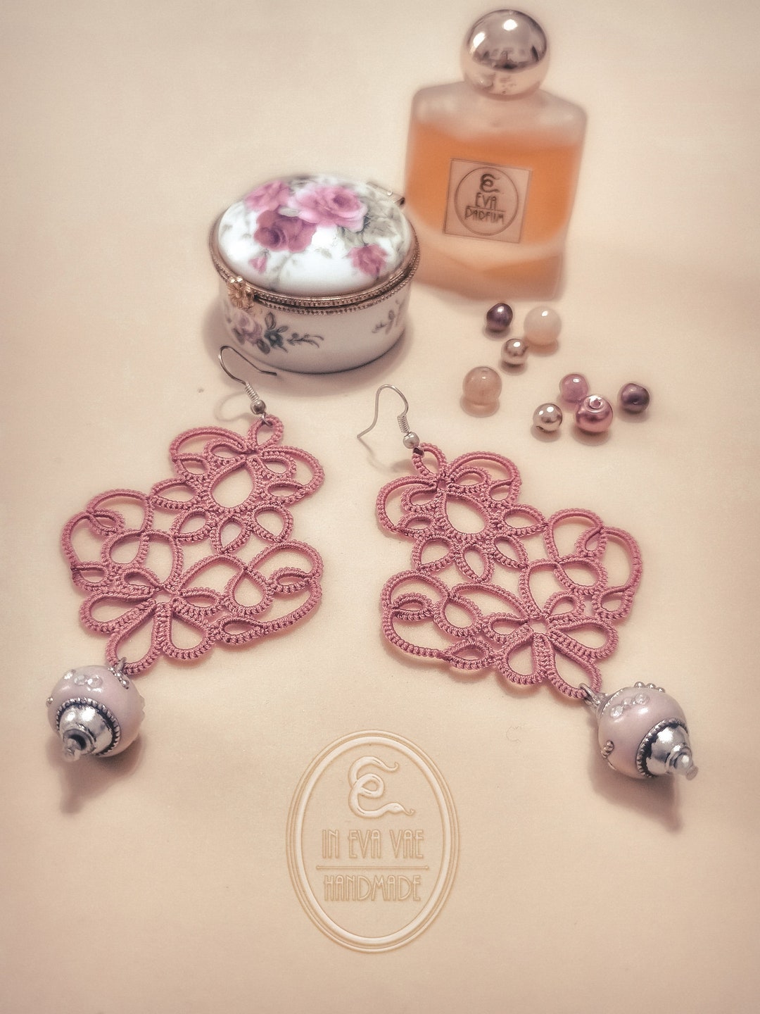Calantha Graphic Pattern, for Tatting Work, Optimal for Earrings and ...