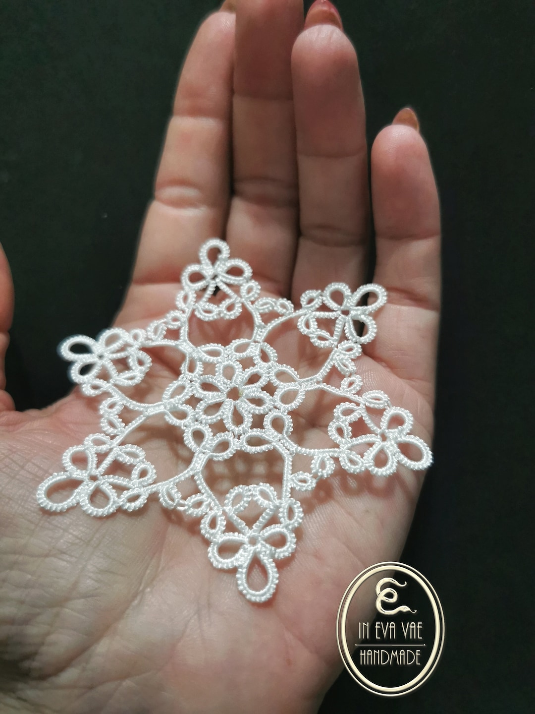 Snow Rose Graphic Pattern, for Tatting Work, Snowflake for Christmas ...