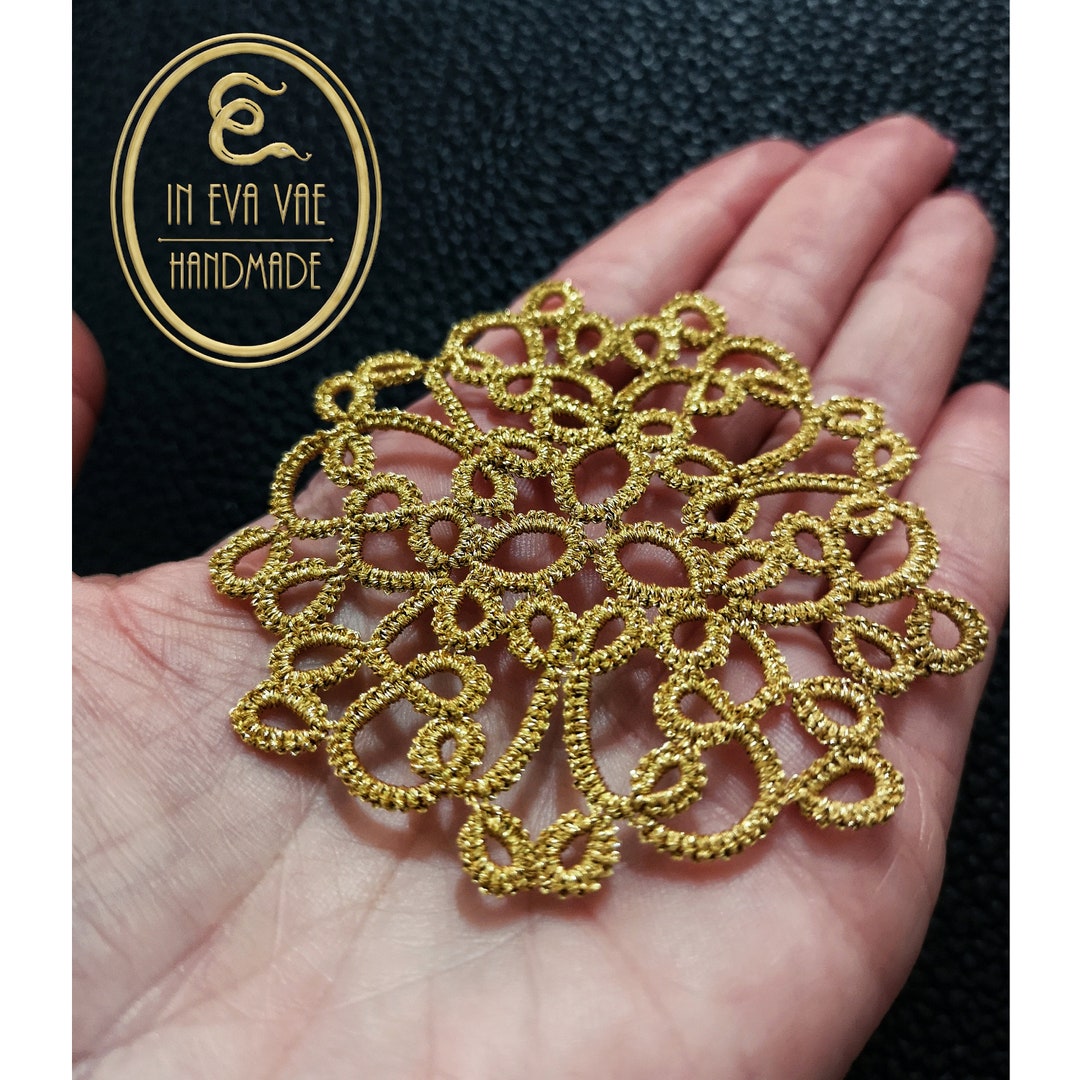 Dahlia Graphic Pattern for Tatting Work, Optimal for Earrings and ...