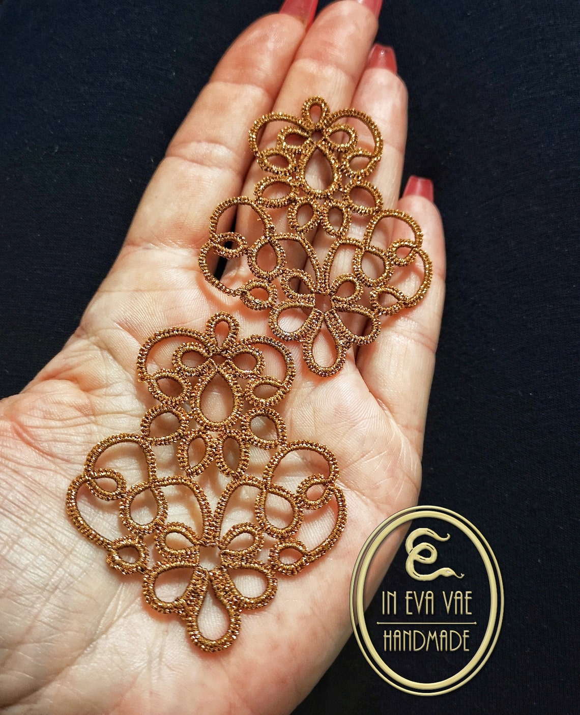 Calantha Graphic Pattern, for Tatting Work, Optimal for Earrings and ...