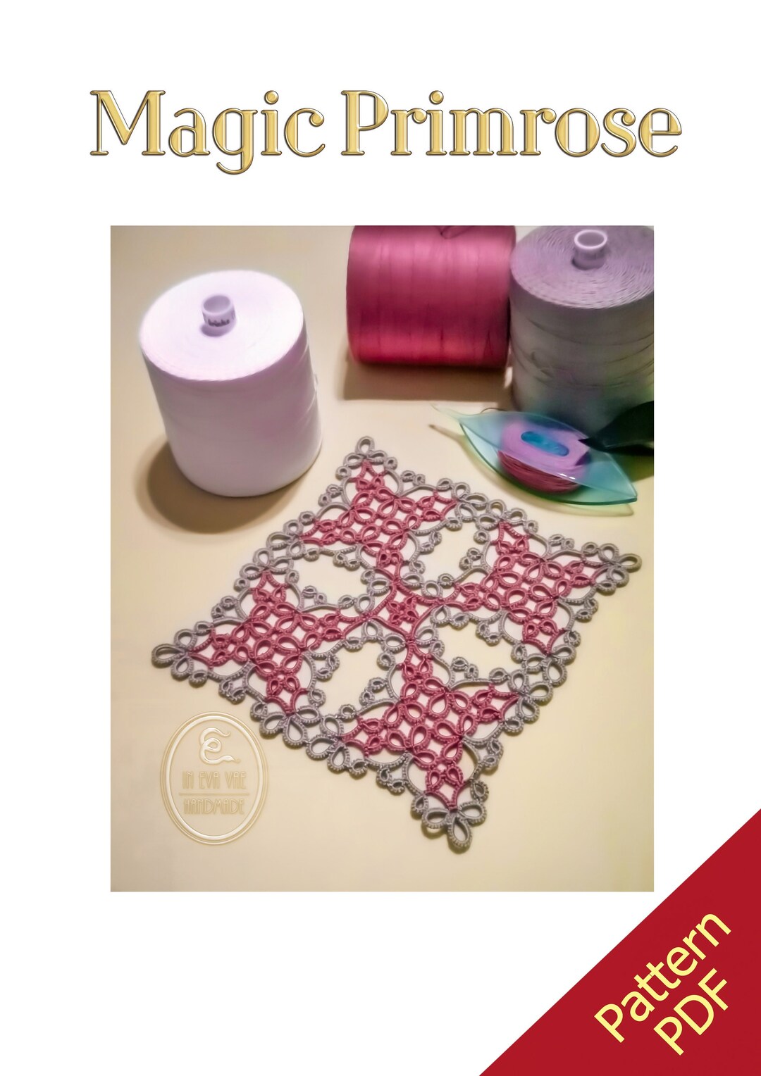 Magic Primrose Graphic Pattern, for Tatting Work, Tatting Pattern Magic ...