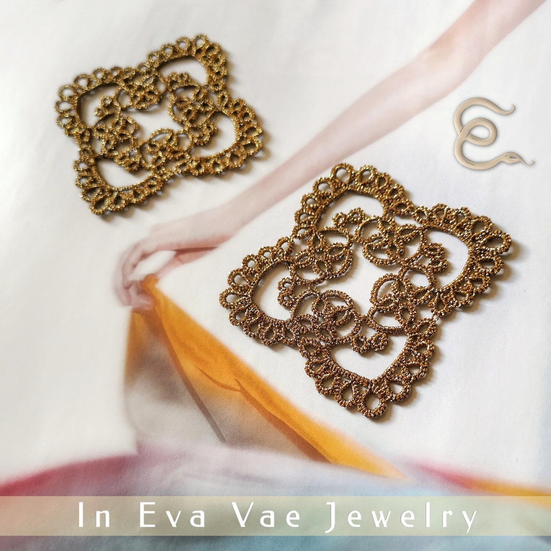 Filigree Graphic Pattern, for Tatting Work, Optimal for Earrings and ...