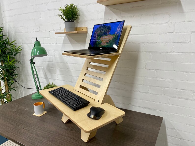 Adjustable Standing Desk Laptop Stand Birch Plywood | Etsy