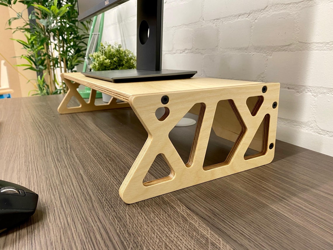 Ply Monitor Riser Modern Screen Stand Birch Plywood - Etsy UK
