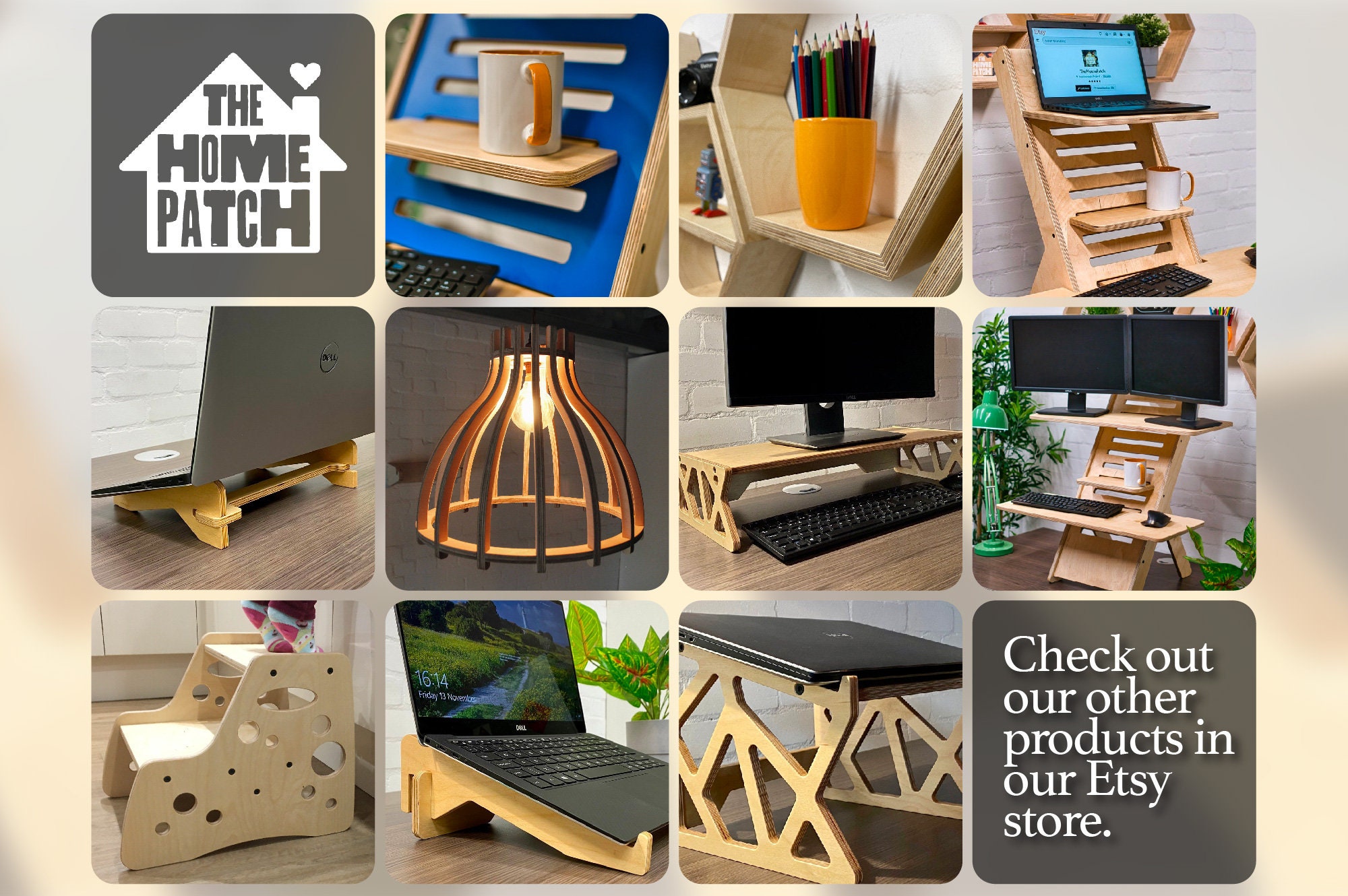 Ply Monitor Riser Modern Screen Stand Birch Plywood - Etsy UK