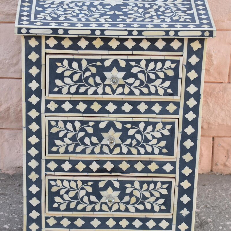 Bone Inlay End Table - Etsy