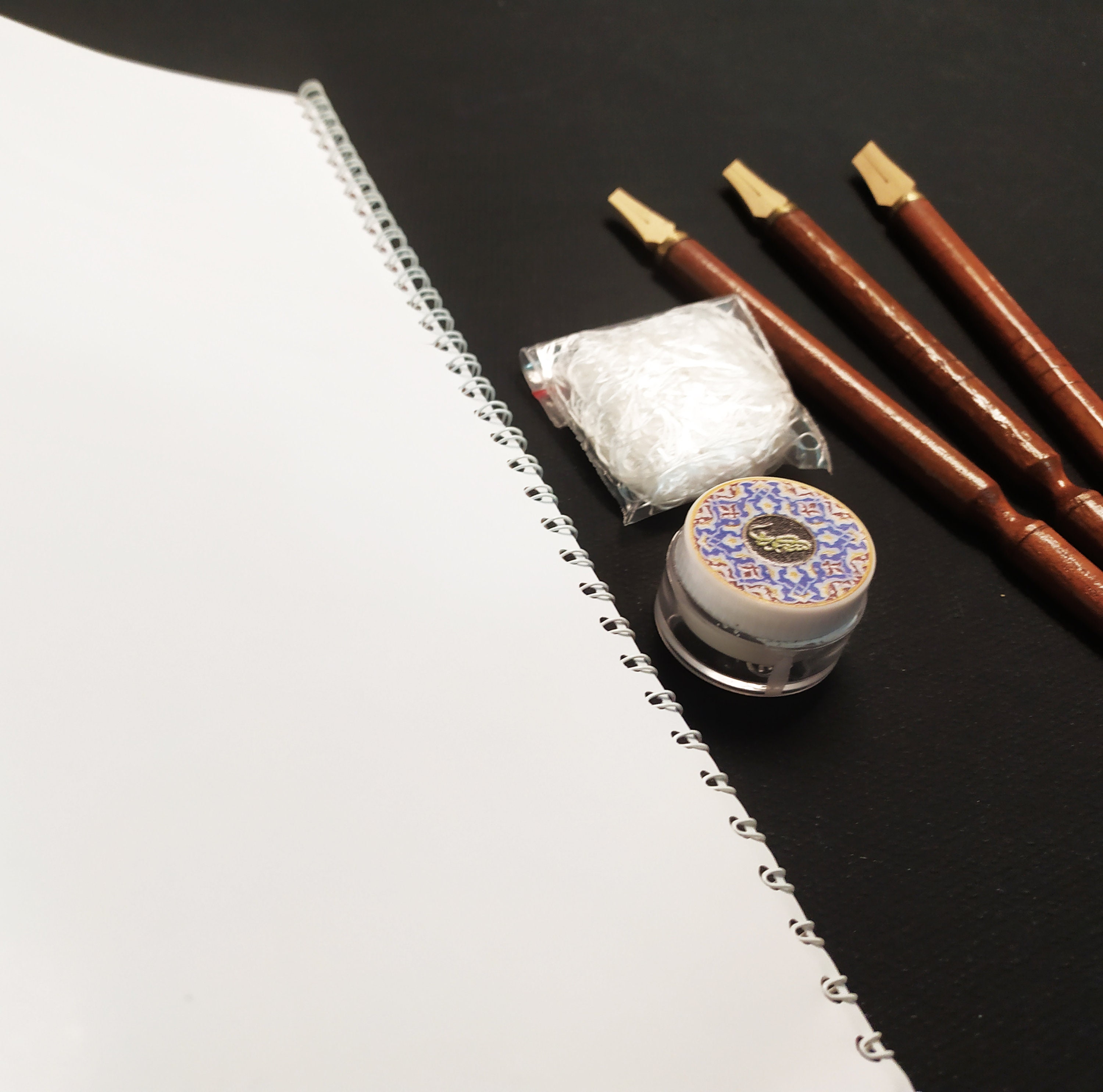 1 Pcs of Ink Tube and Silk Likka Arabic Calligraphy Kit 3 Pcs of Qalam ...