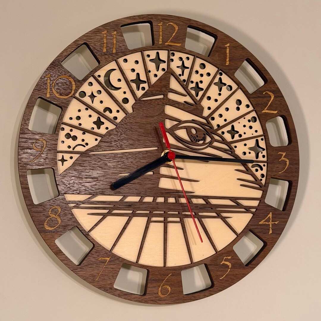 Osiris Horizon Clock – Mystical Pyramid & Eye of Horus Timekeeper - Etsy