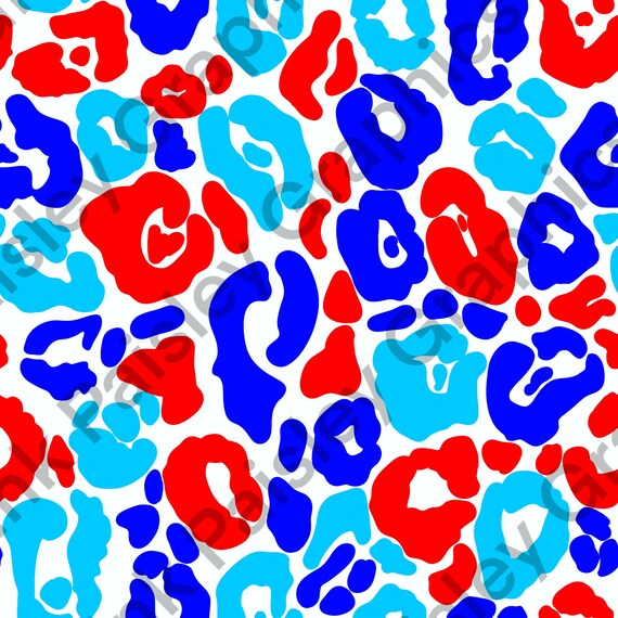 4th of July Independence Day Cheetah Print Seamless - Etsy