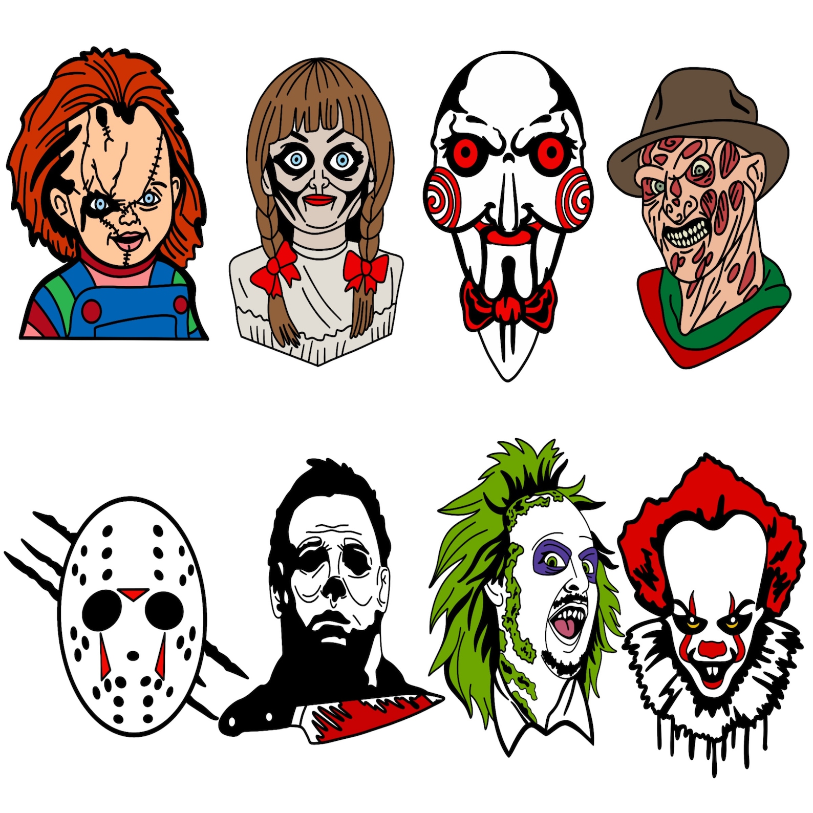 Horror Clip Art PNG Transparent Background High Quality | Etsy