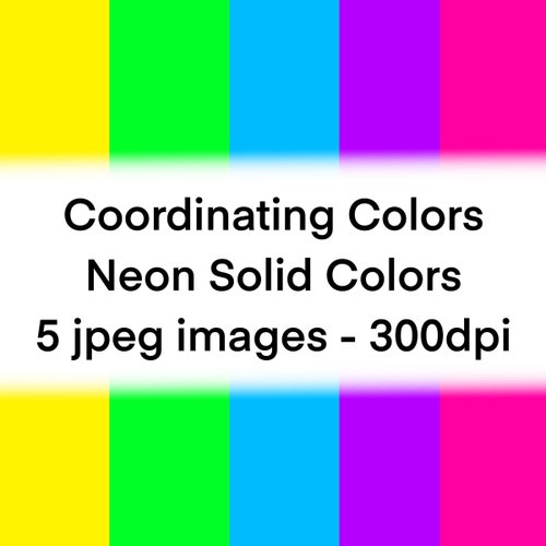 18 Neon Solid Seamless Files Bundle Digital Paper Seamless - Etsy