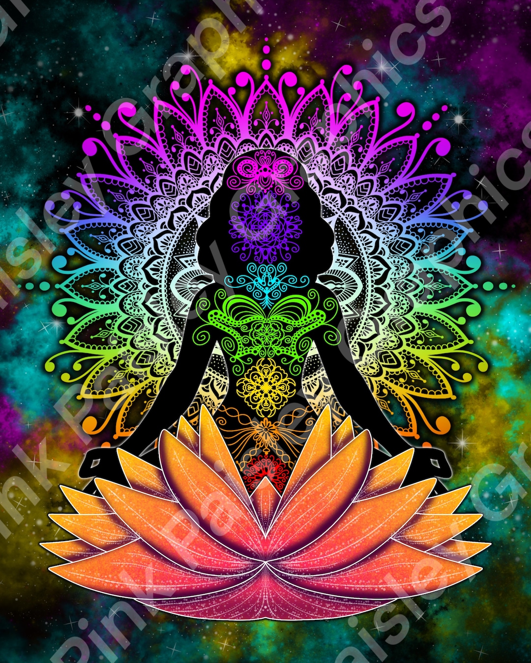 Zen Chakras - Meditation - Lotus Flower - Spiritual - Digital Art ...