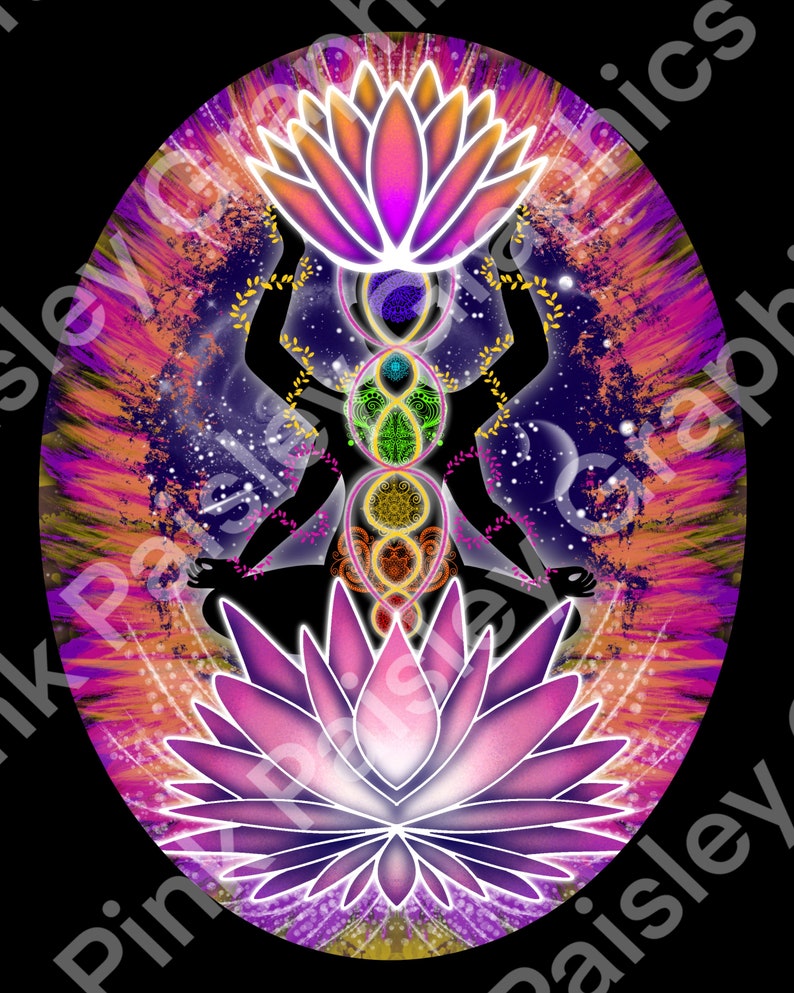 Zen Chakras PNG Clip Art Sticker Design High Res - Etsy