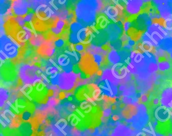 Blue & Green Watercolor Tie Dye Seamless Design | Etsy