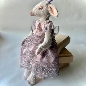 Lavender Goat Doll, Teddy Goat, Goat Art Doll, Plush Goat, Stuffed ...