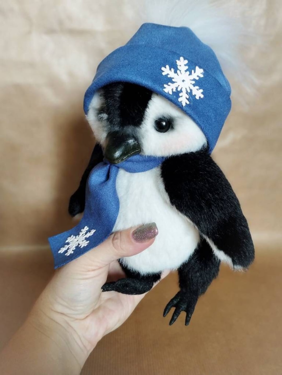 Penguin Handmade Plush Toyrealistic Animal Toyteddy Penguin - Etsy