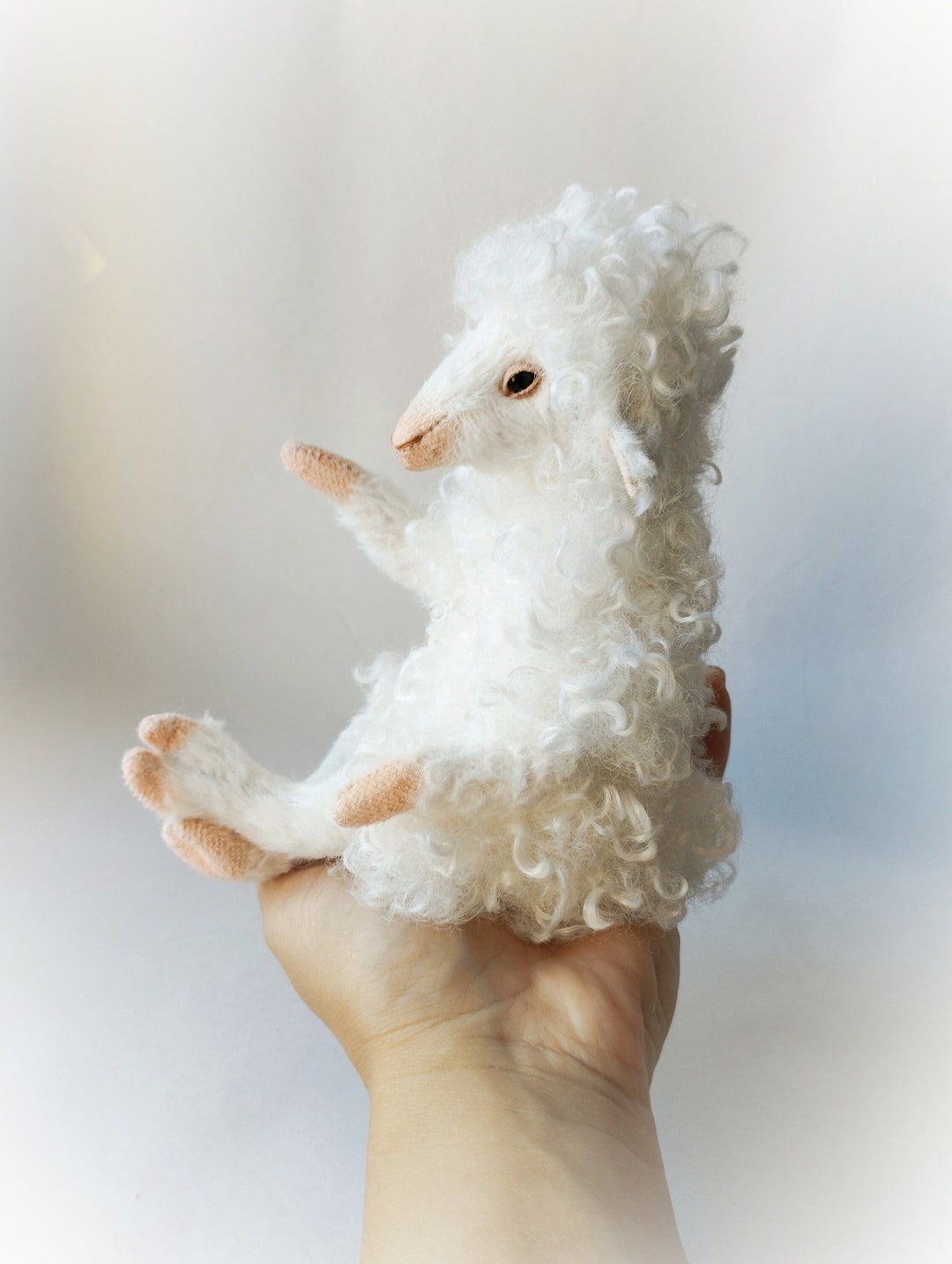 Black and White Cute Plushie Sheep Art Doll, Farm Animal Stuffed Toys ...