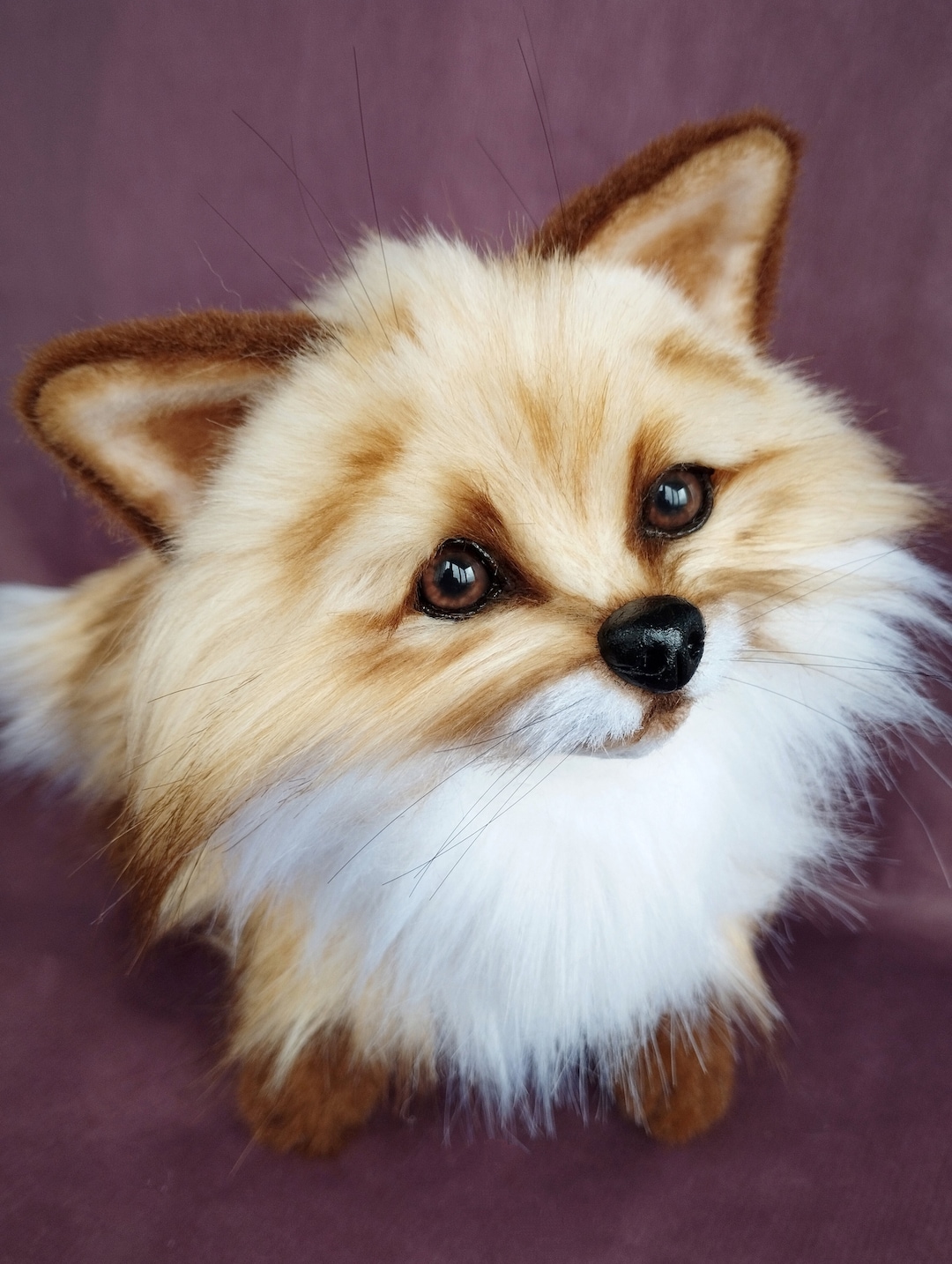 Realistic Plush Fox,sand Fox Plush, Fox Plushie Toy,realistic Animal ...