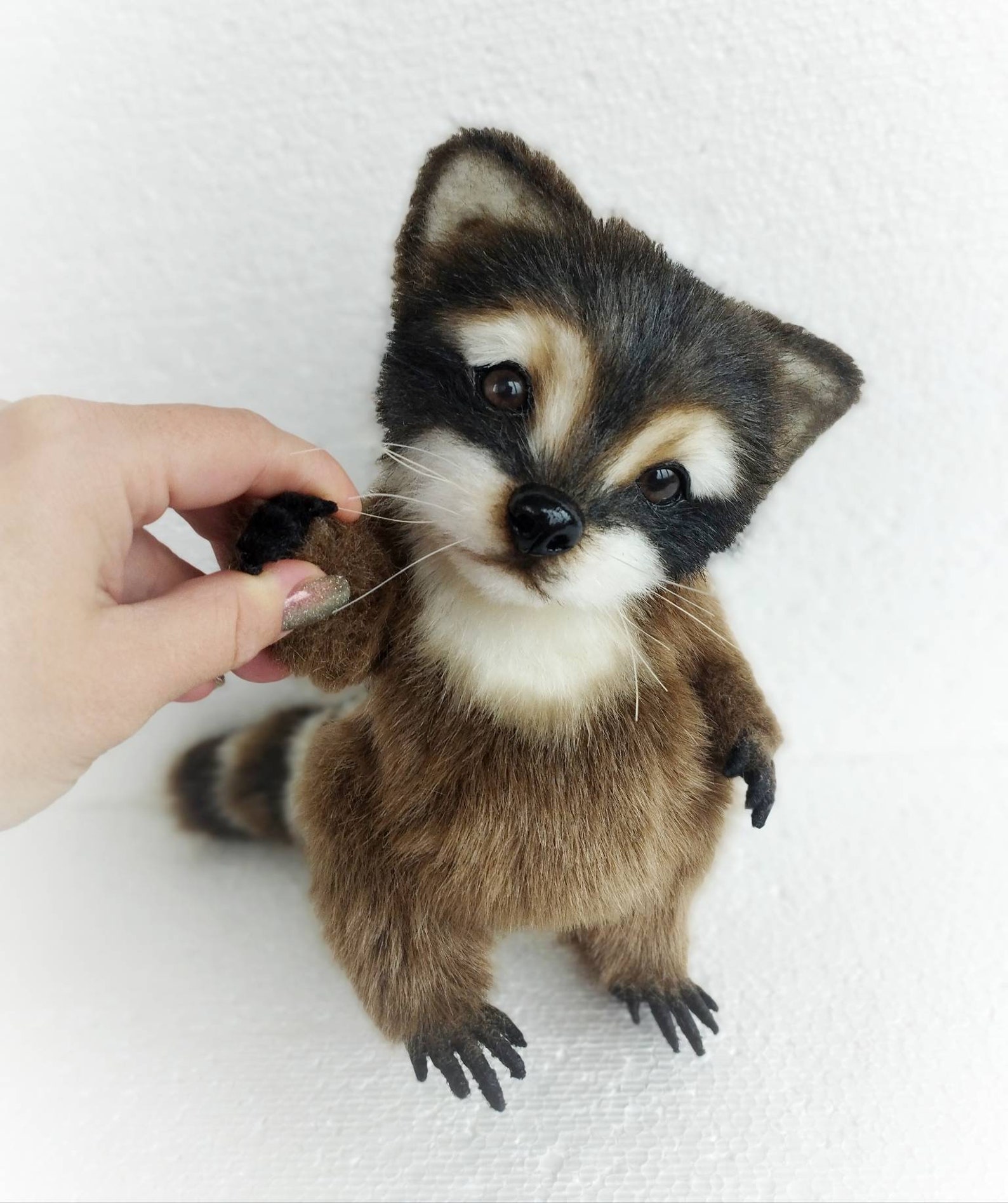 Raccoon Realistic Handmade Toy Plush Interior Toy Animal - Etsy