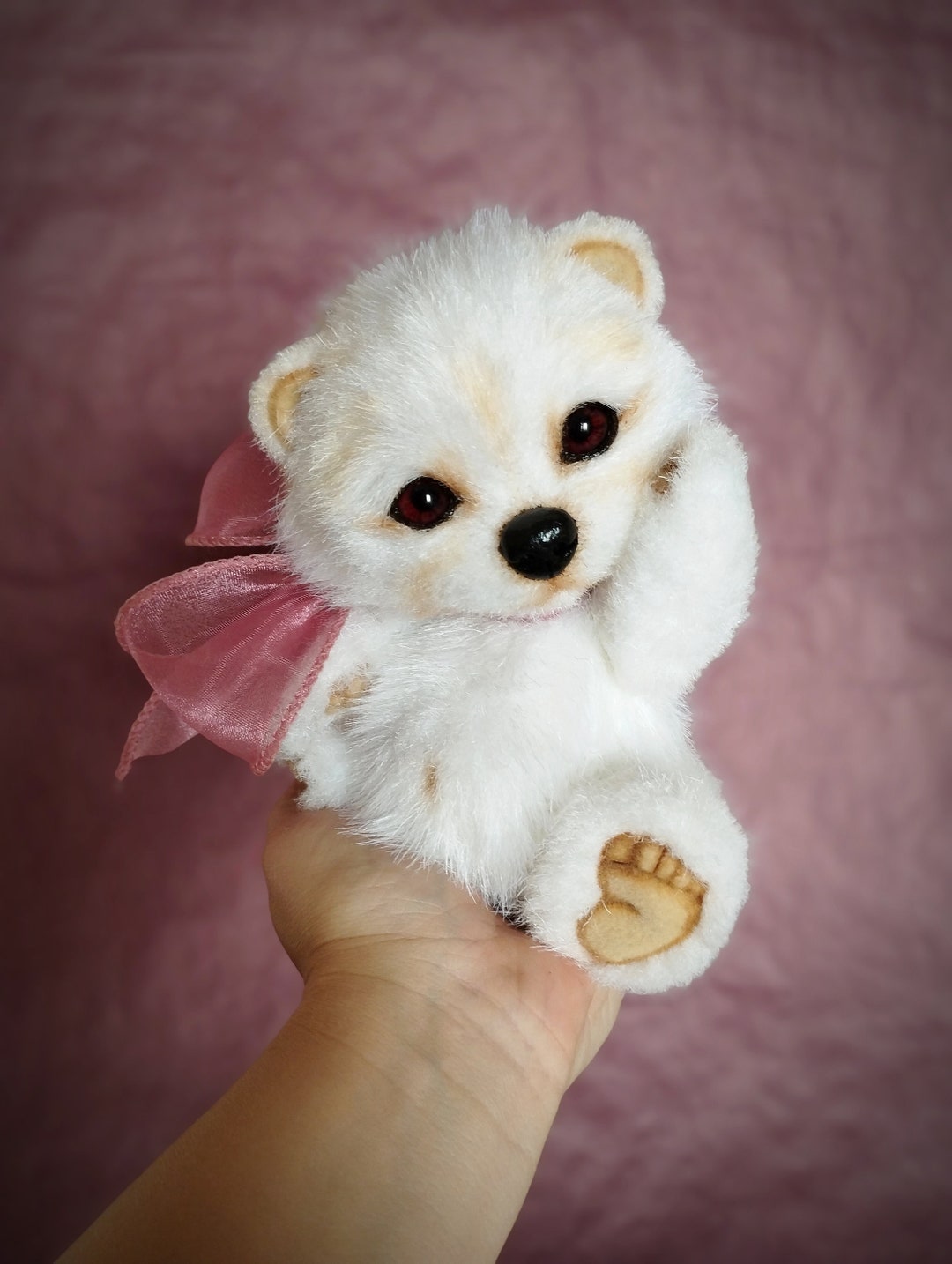 White Teddy Bear, MADE TO Order!!!plush Bear,cute Teddy Bear Handmade ...