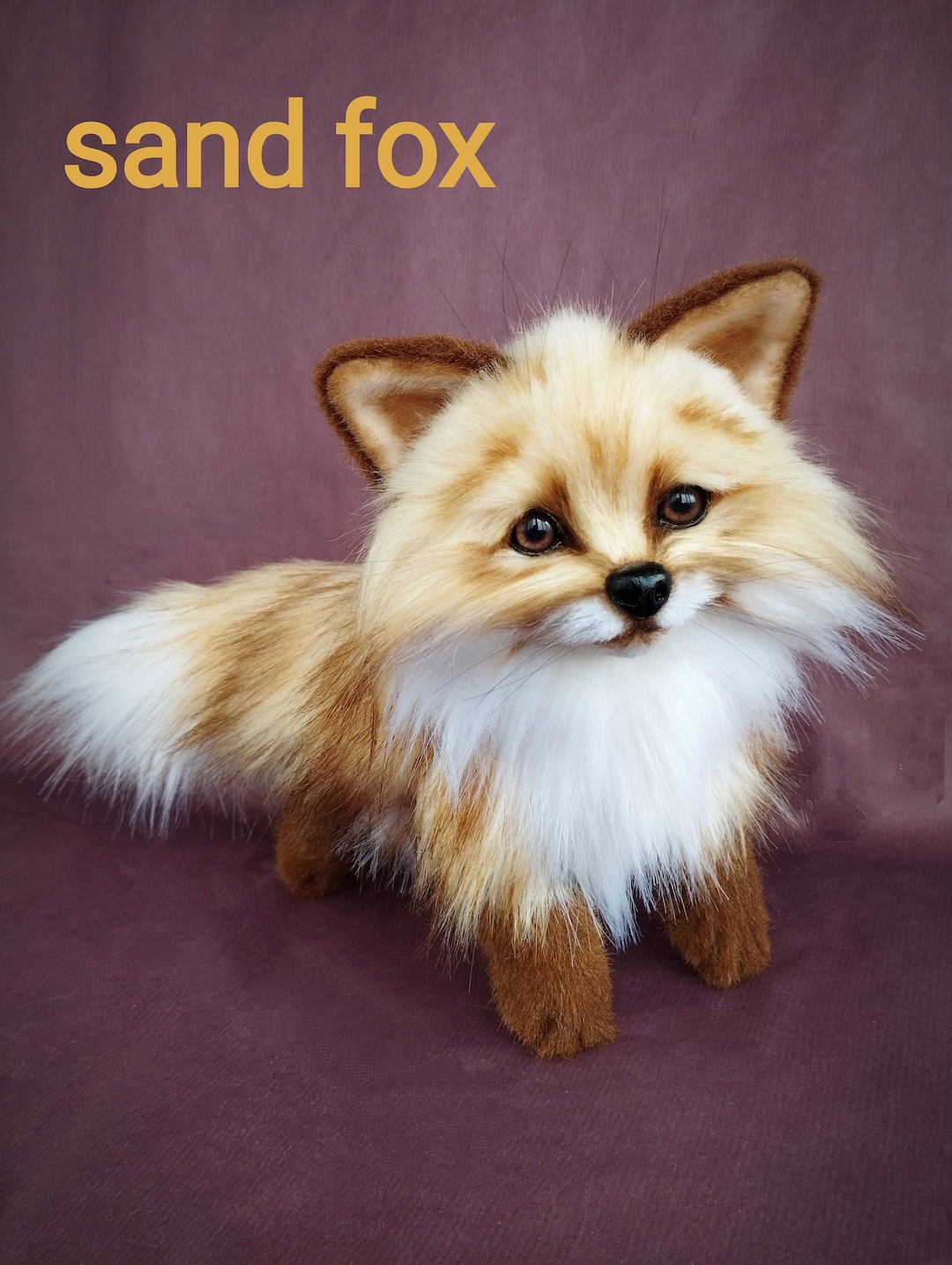Realistic Fox Toy, Sand Fox, Plush Toy Fox, Stuff Handmade Toy ...