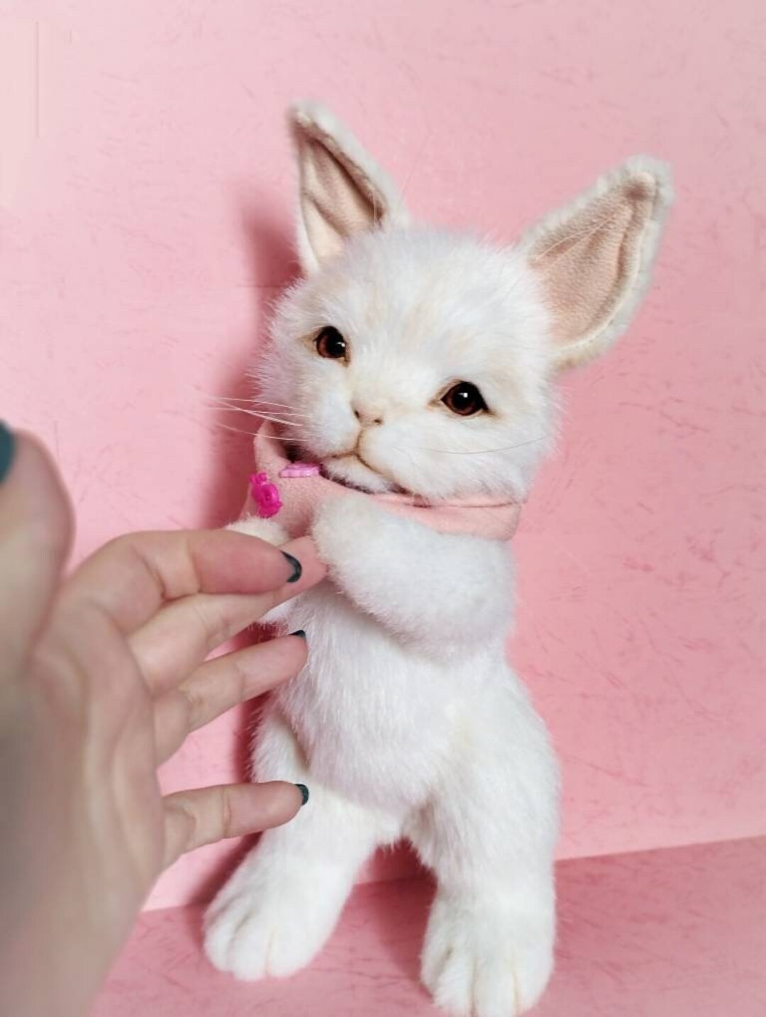 White Rabbit, Handmade Realistic Rabbit, Plush Bunny, Stuffed Animals ...