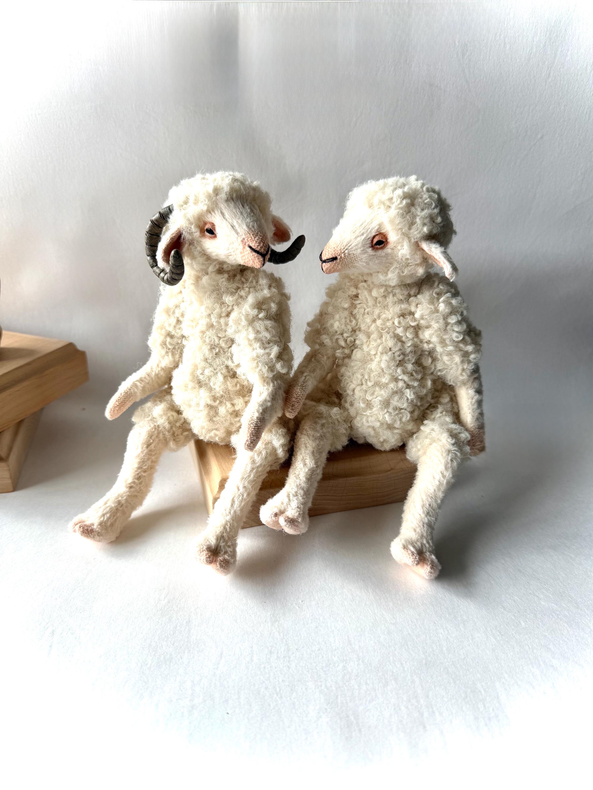 Sheep Art Doll, Ram Doll, Teddy Sheep, Plush Sheep, Stuffed Animals ...