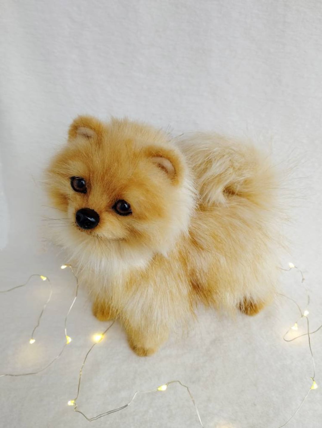 Spitz Dog Puppy Plush Toy,collectible Toy,pomeranian Spitz,realistic ...