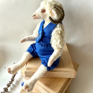 Plush Sheep Art Doll, Ram, Teddy Sheep, Plush Sheep, Stuffed Animals ...