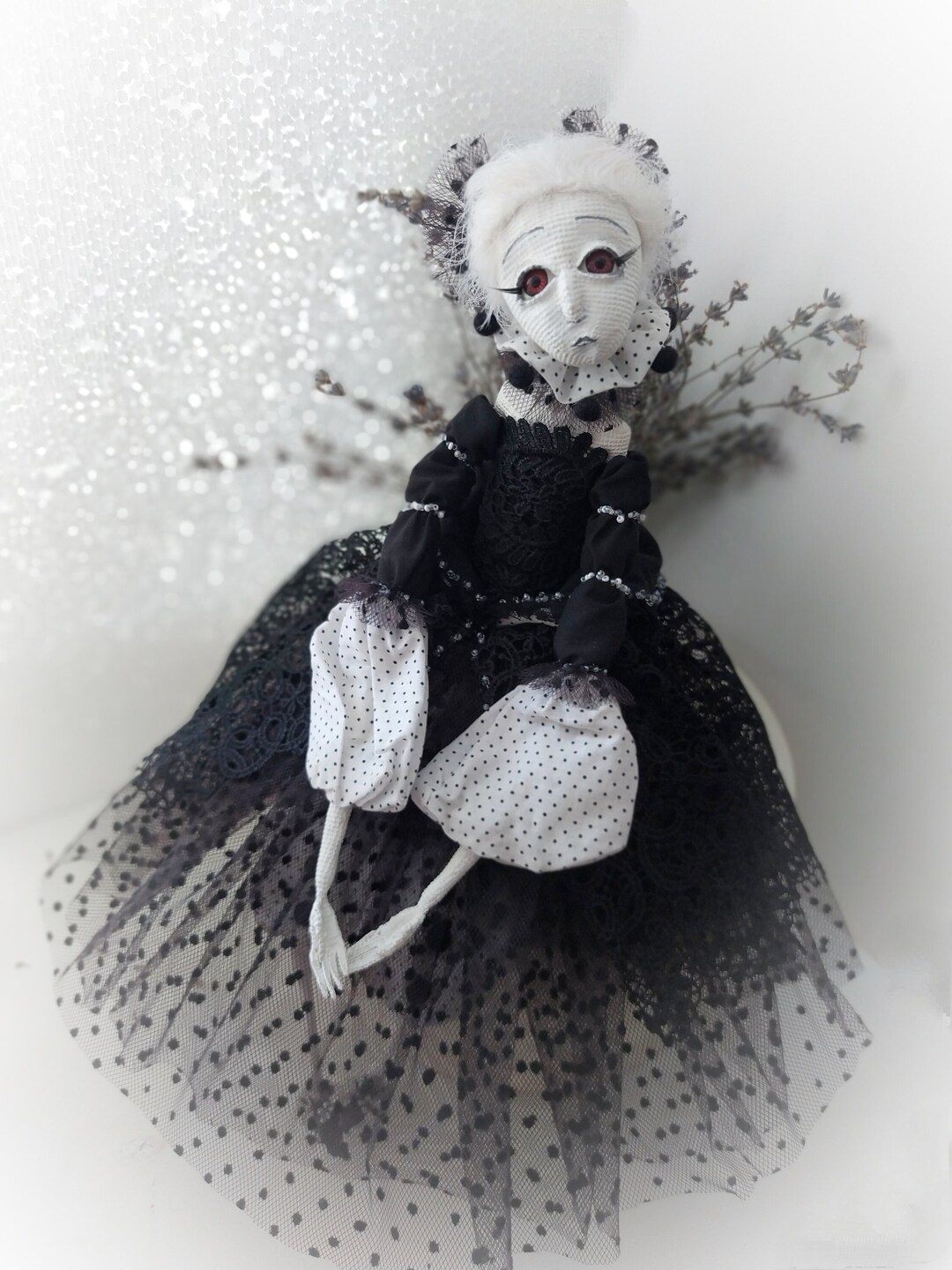 Creepy Goth Art Witch Doll, Amigurumi Girl Doll, Crochet Art Doll, Goth ...