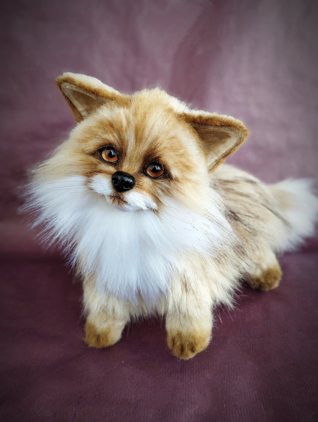 Realistic Handmade Cute Plush Fox Toy, Stuffed Animals,sand Fox, Fox ...