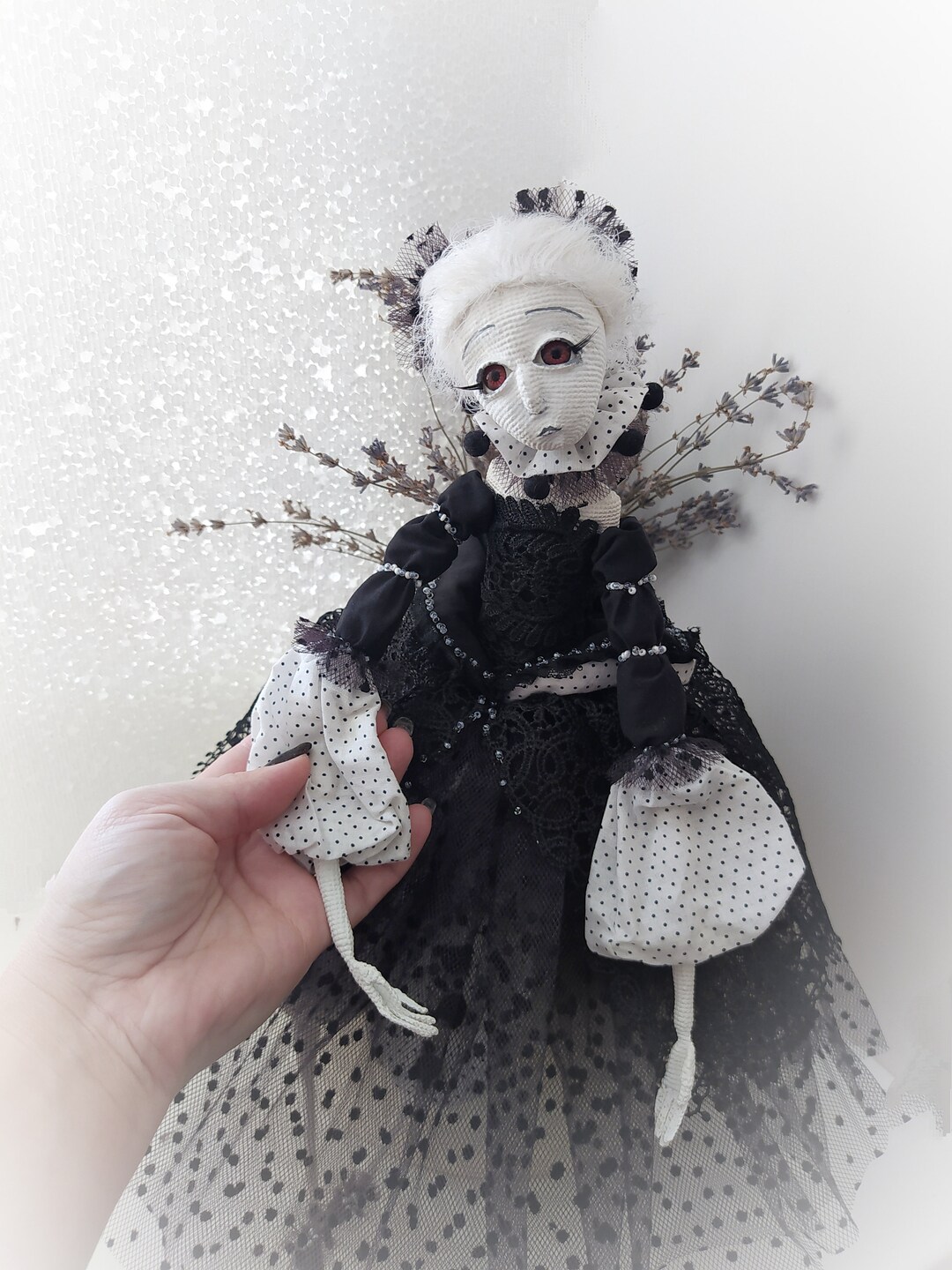 Amigurumi Art Doll, Art Doll in Black,crochet Doll ,goth Rag Doll ...