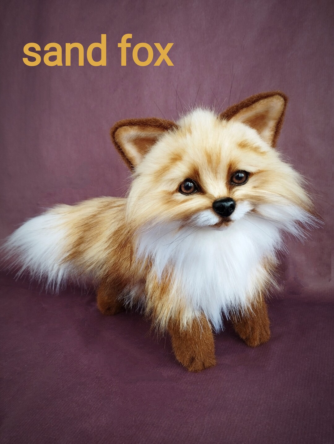 Fox,sand Fox,realistic Fox, Plush Fox, Stuffed Animals,handmade Fox ...