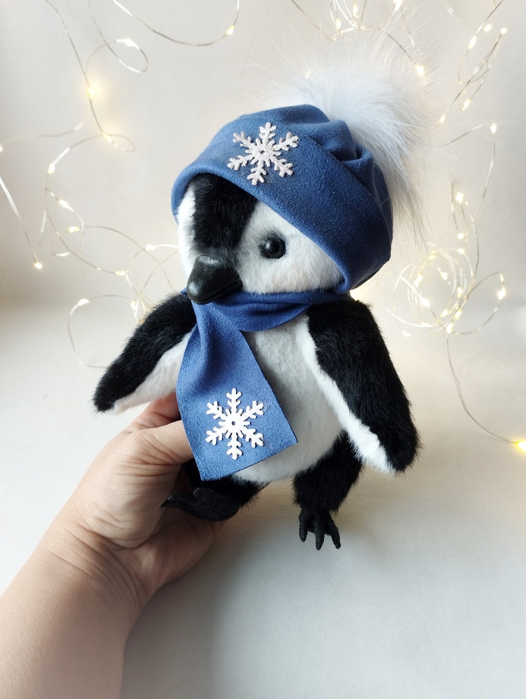 Penguin Plush ,teddy Penguin for Gift, Custom Penguin Plush, Ooak Animals, Penguin Plushie Toy ...